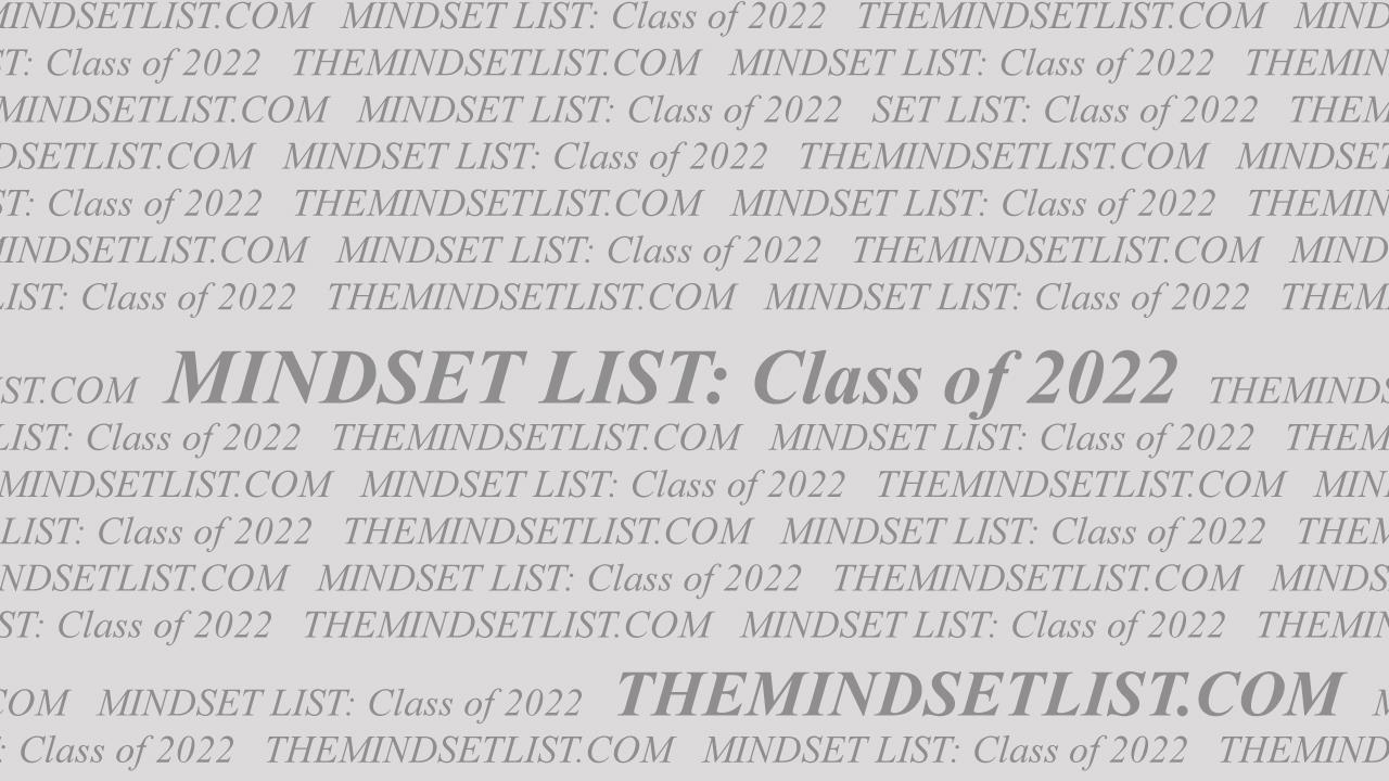 Mindset List 2022